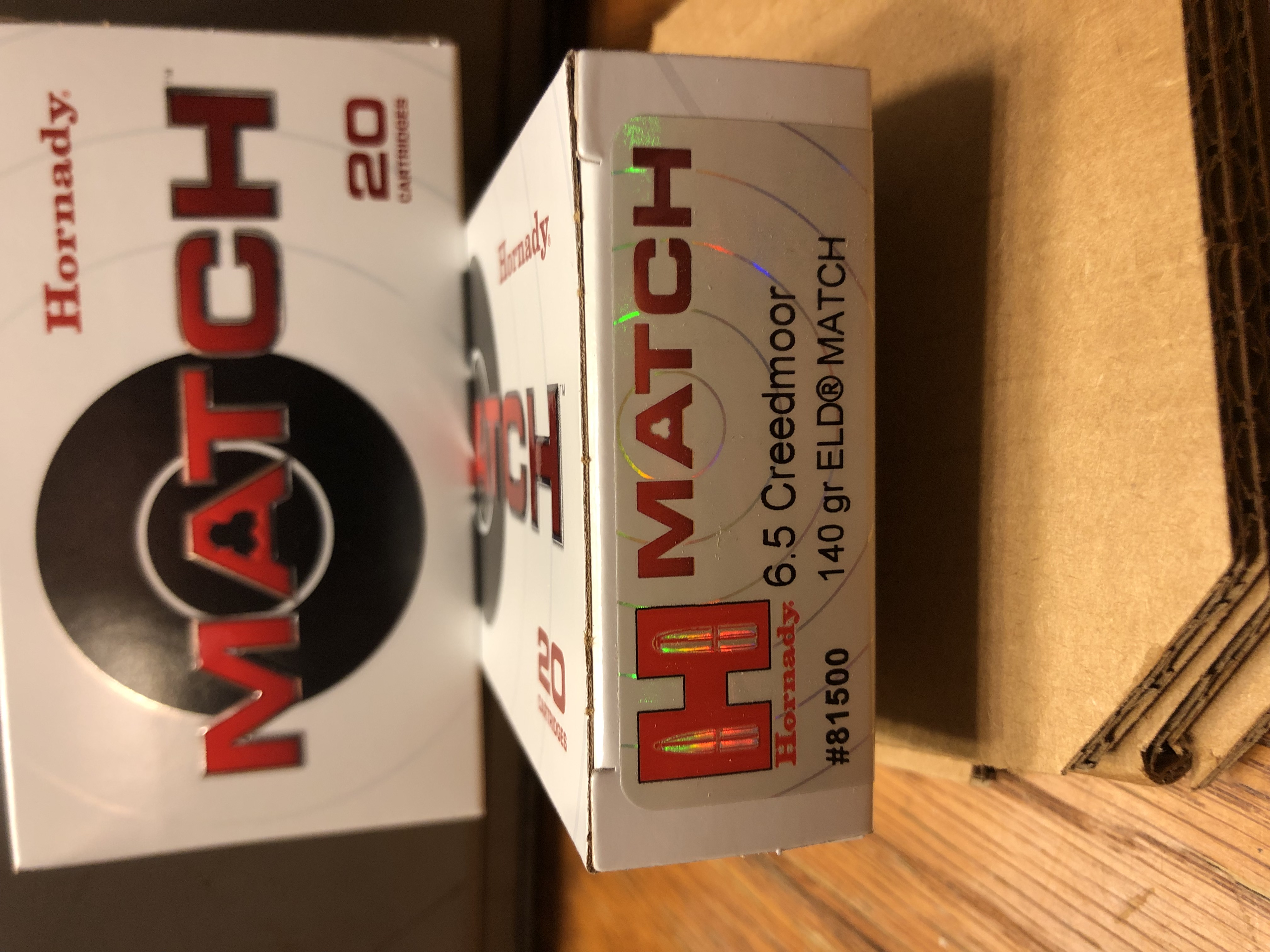 **SOLD**Hornady Match 6.5 Creedmoor 140gr ELD Match - 20 boxes, $48 ea ...
